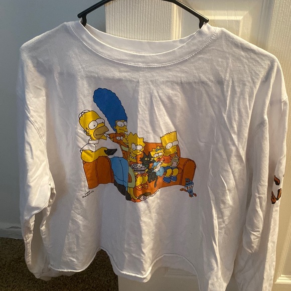 Tops | The Simpsons White Tshirt | Poshmark